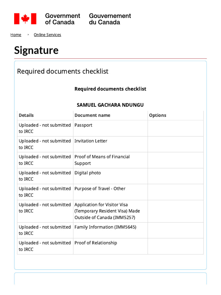 Signature - Immigration, Refugees and Citizenship Canada | PDF