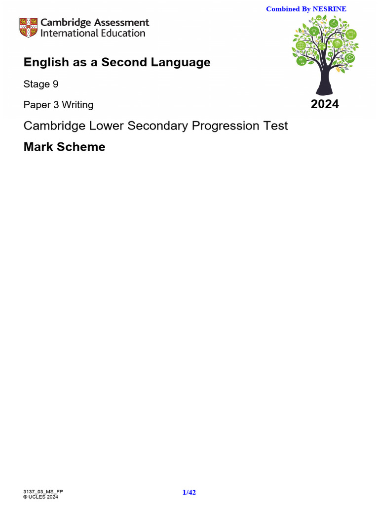 Nesrine-Progression Test ESL P3 Stages9+8+7 (2024-2022) - MS | PDF ...