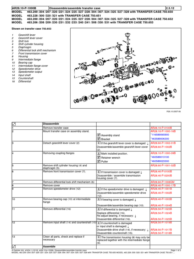 Disassemble_assemble transfer case | PDF | Mechanical Engineering ...