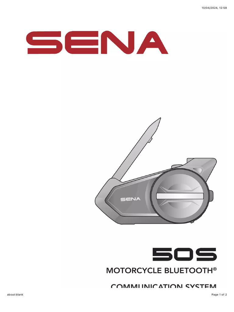 User Manual Sena 50S (English - 66 Pages) | PDF
