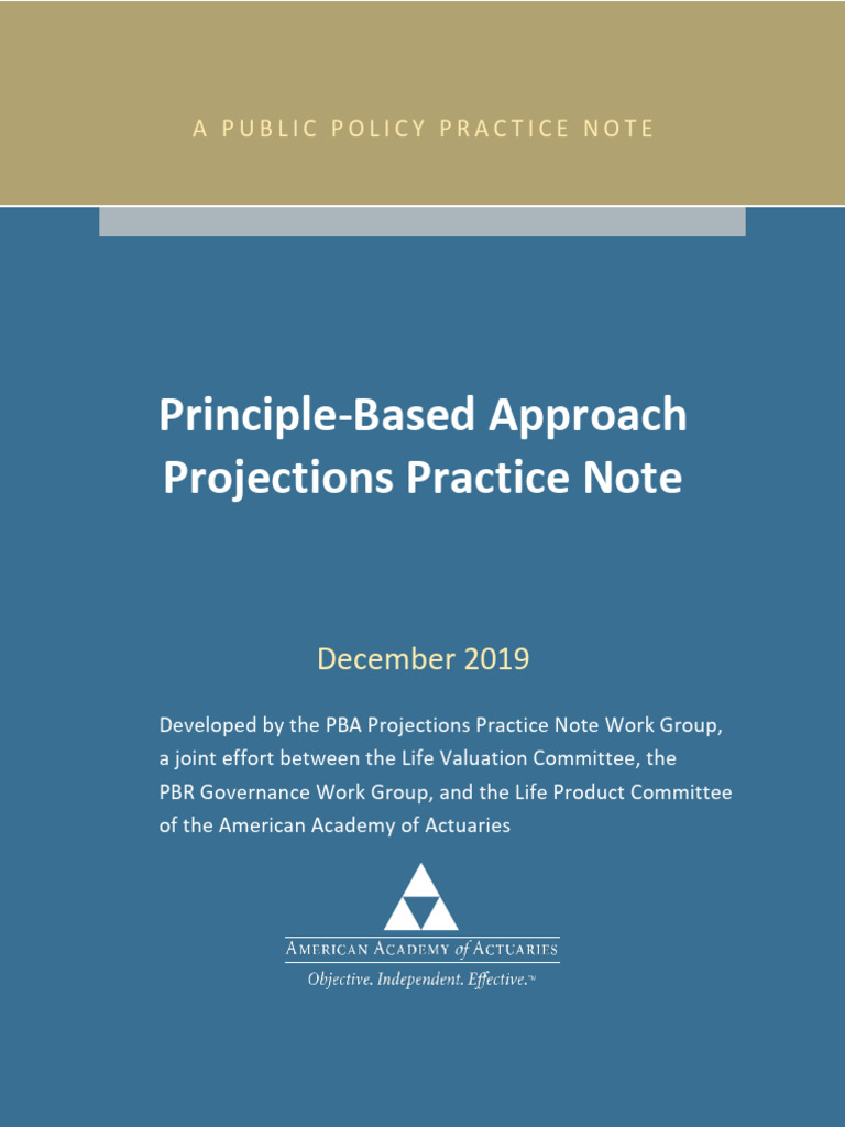 PBA_Projections_Practice_Note | PDF | Valuation (Finance) | Actuary