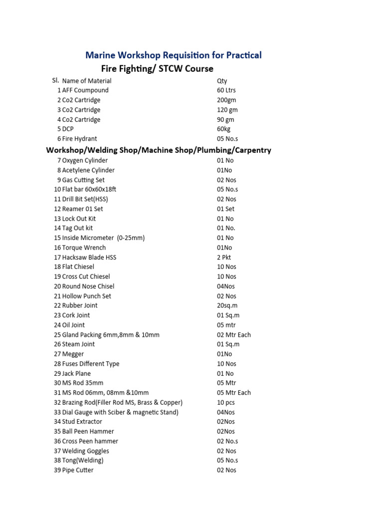 Marine Workshop | PDF | Tools | Mechanical Engineering