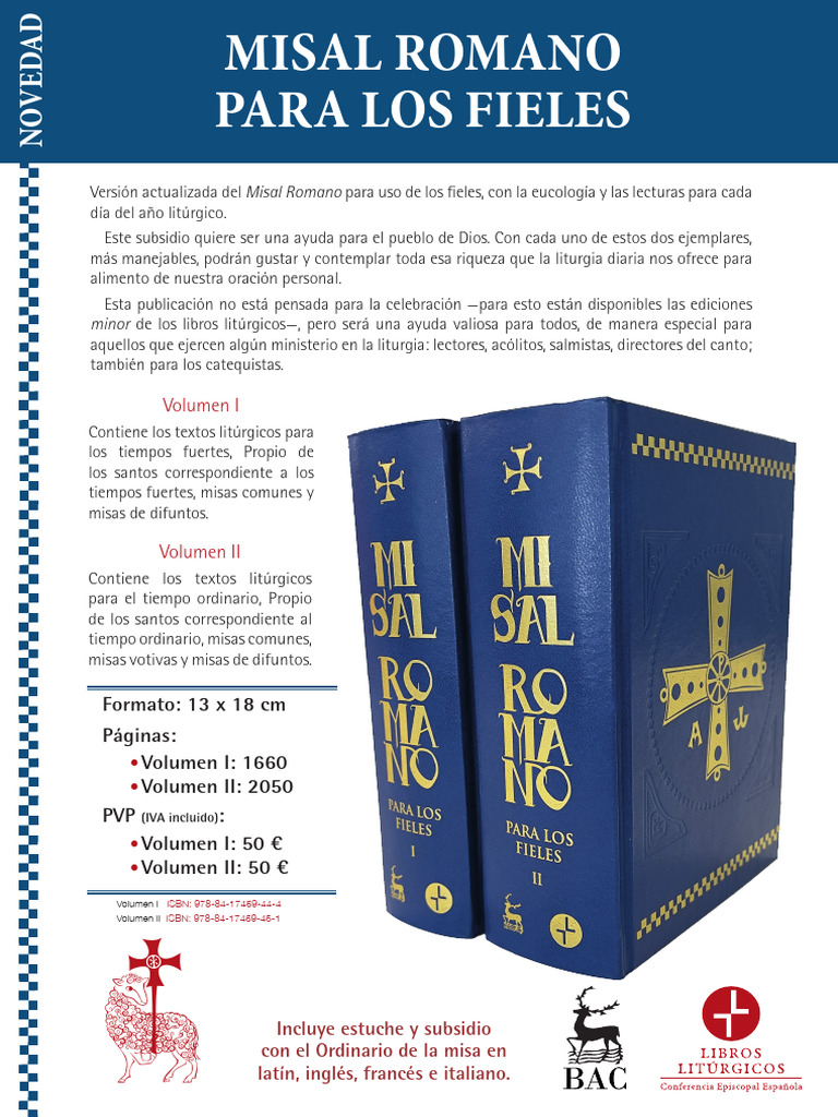 Misal Romano para Los Fieles 2 | PDF | Religión y espiritualidad