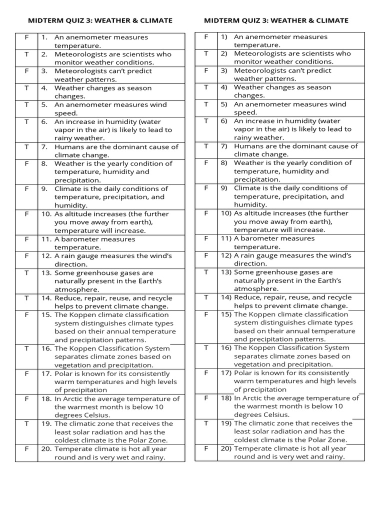 WEATHER AND CLIMATE | PDF | Climate | Meteorology