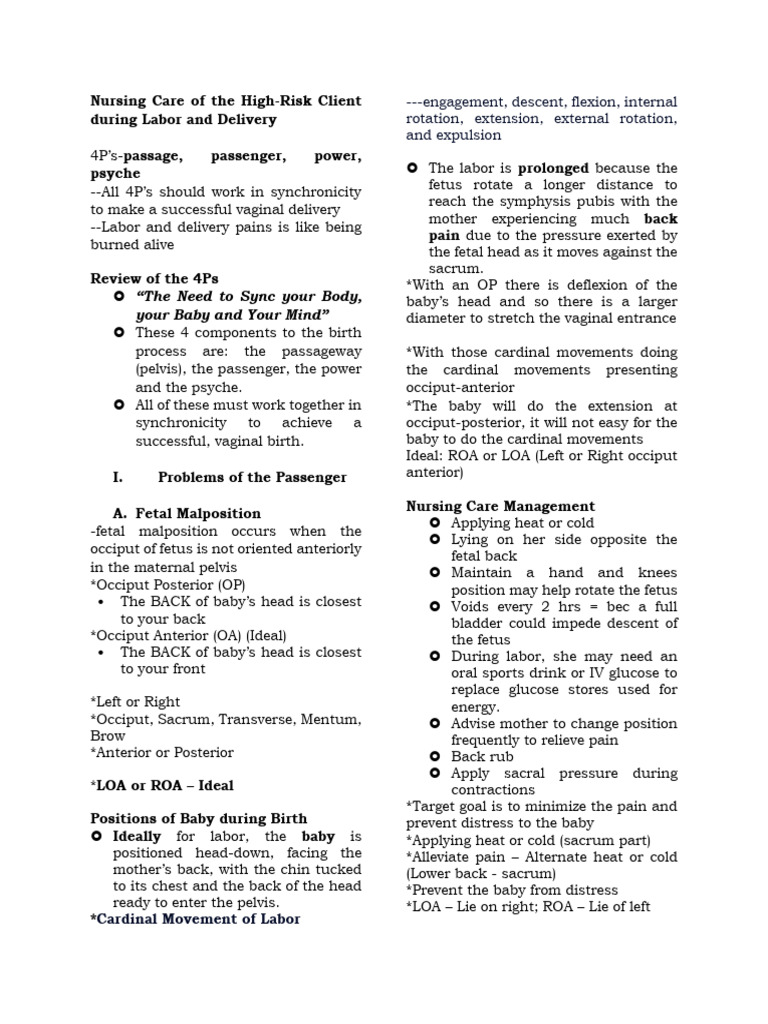 NCM 109 Midterms | PDF | Childbirth | Uterus