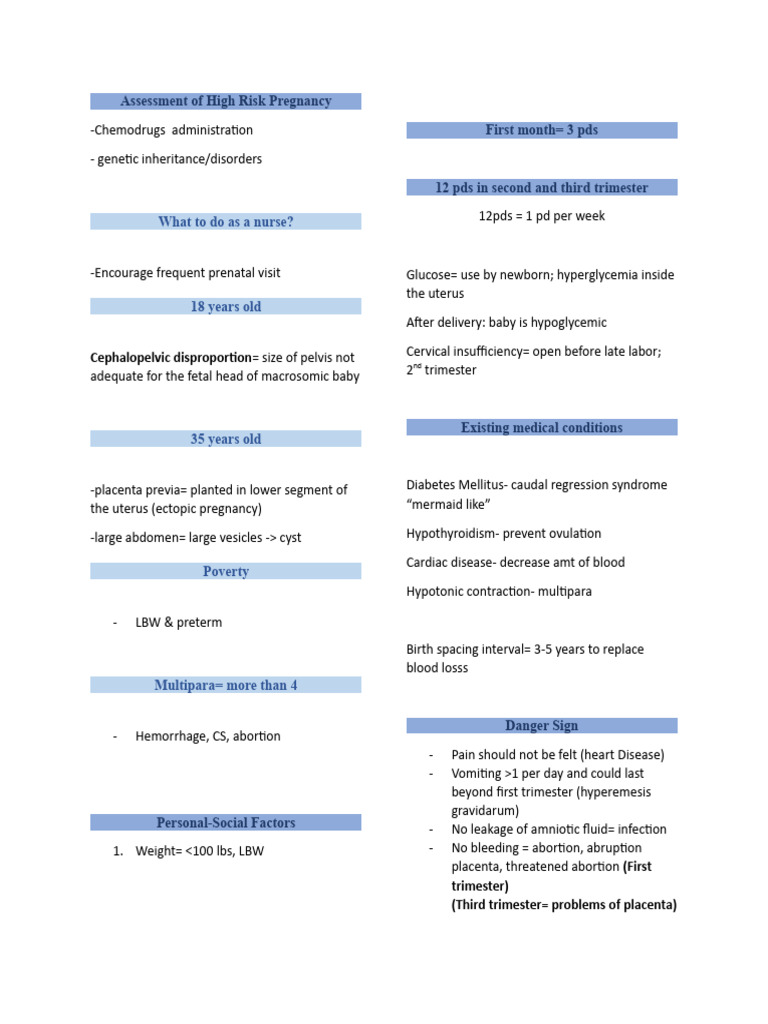 Assessment Of High Risk Pregnancy Pdf Pregnancy Miscarriage