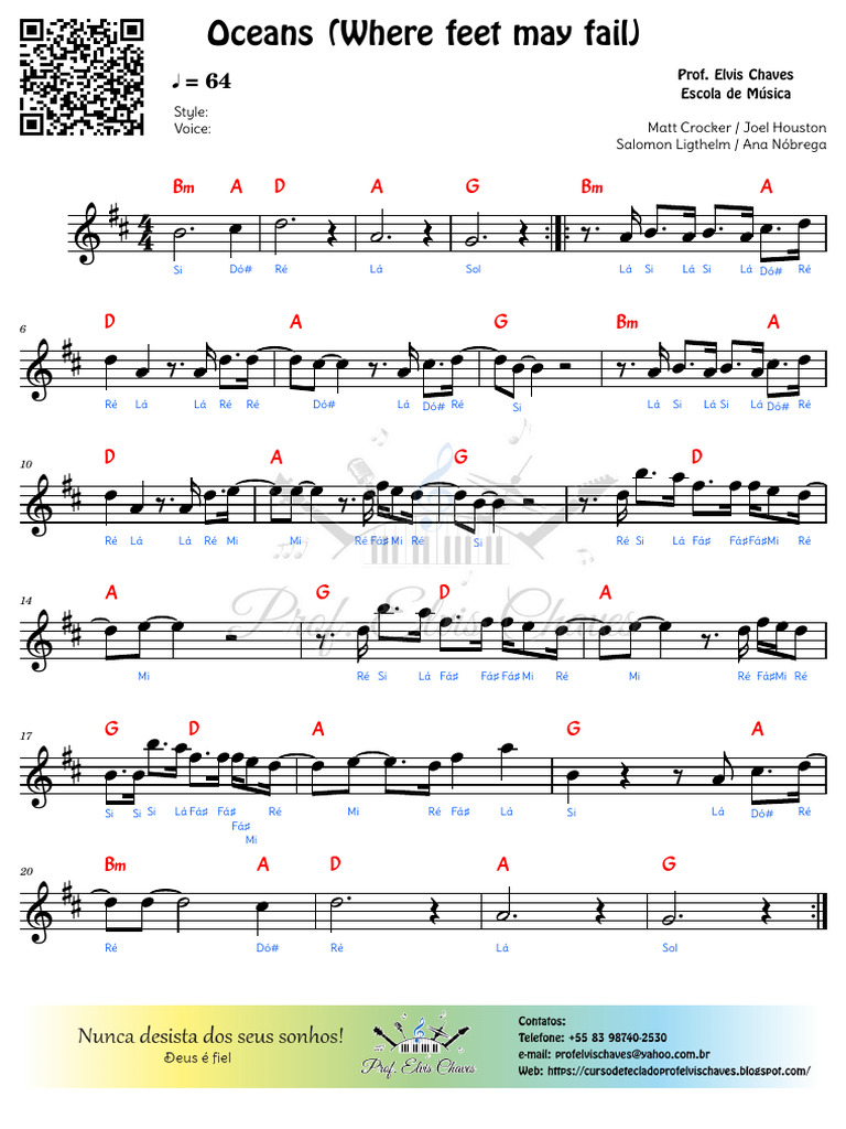 Oceans (Where Feet May Fail) Sheet Music | PDF | Musicology | Musical ...