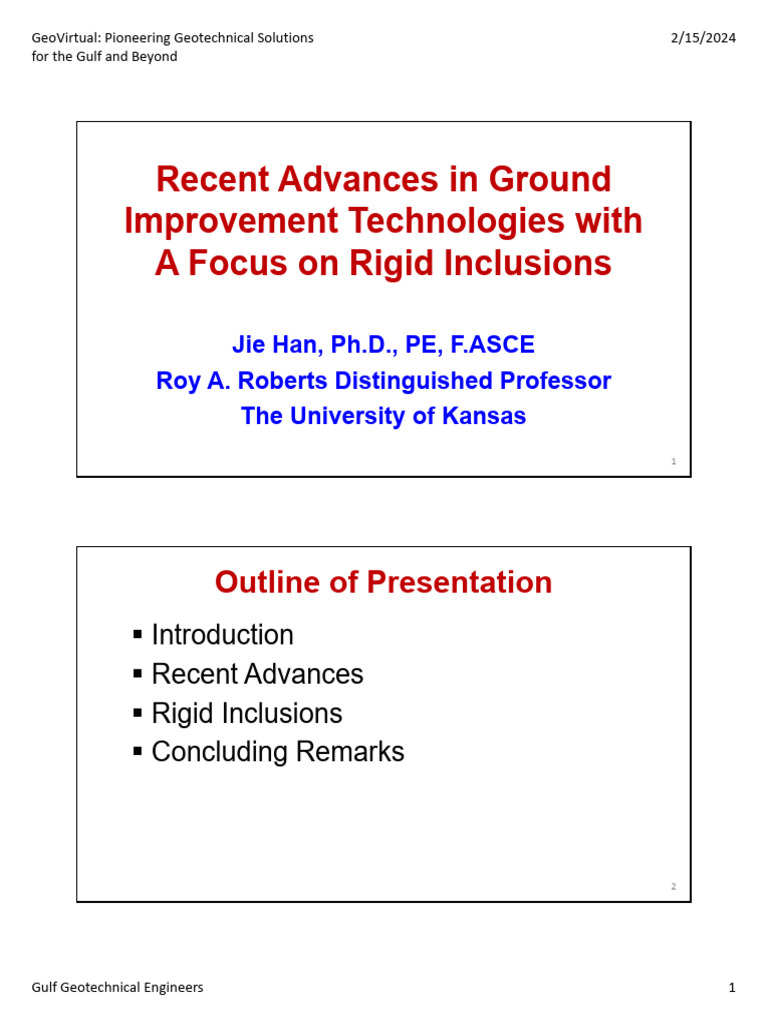Geovirtual Keynote Lecture Jie Han 2 15 2024 Pdf Deep Foundation Geotechnical Engineering