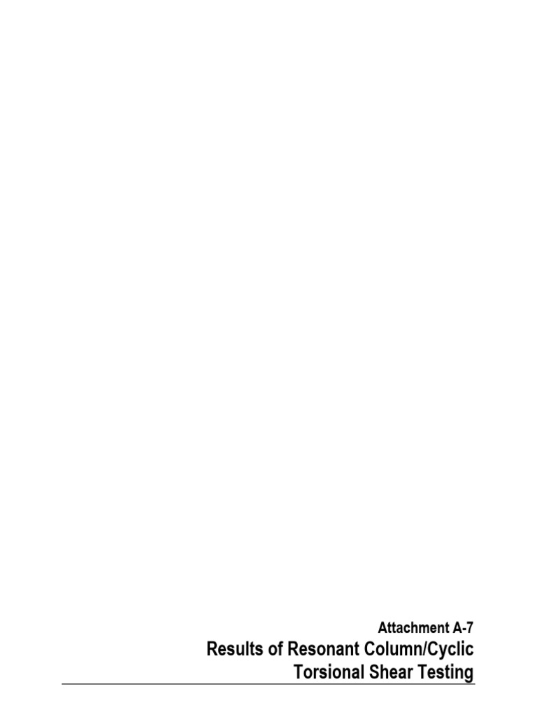 Results of Resonant Column ML060460109 | PDF | Resonance | Young's Modulus