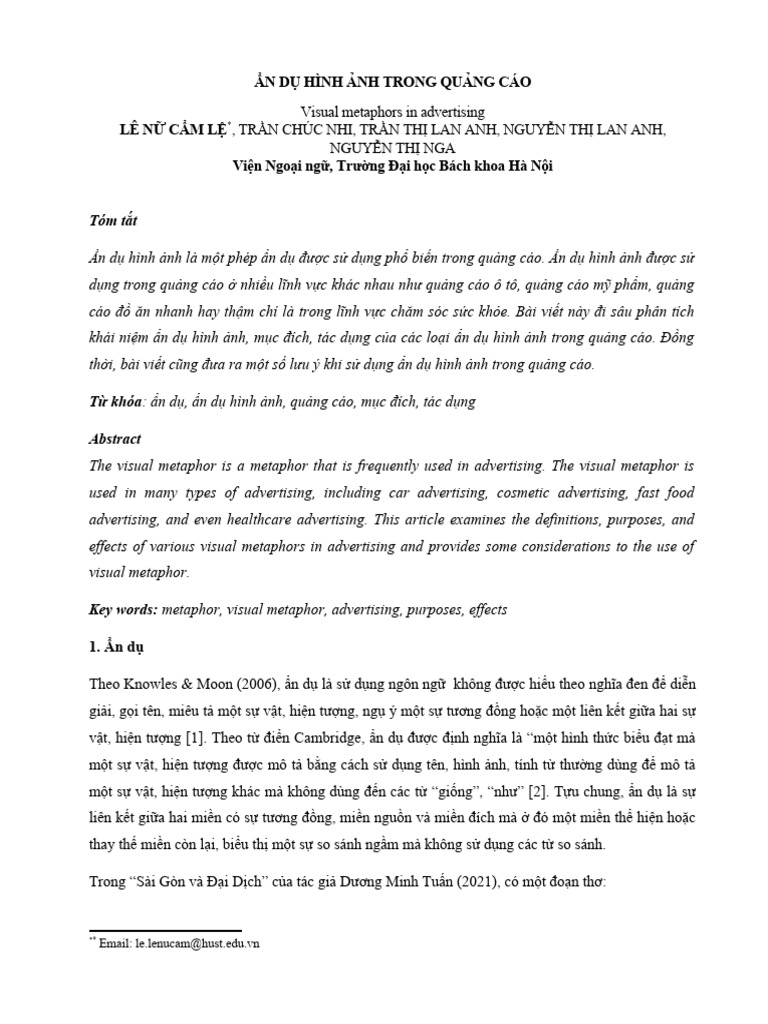 Ẩn Dụ Hình Ảnh Trong Qc Nxb Fb1 | PDF