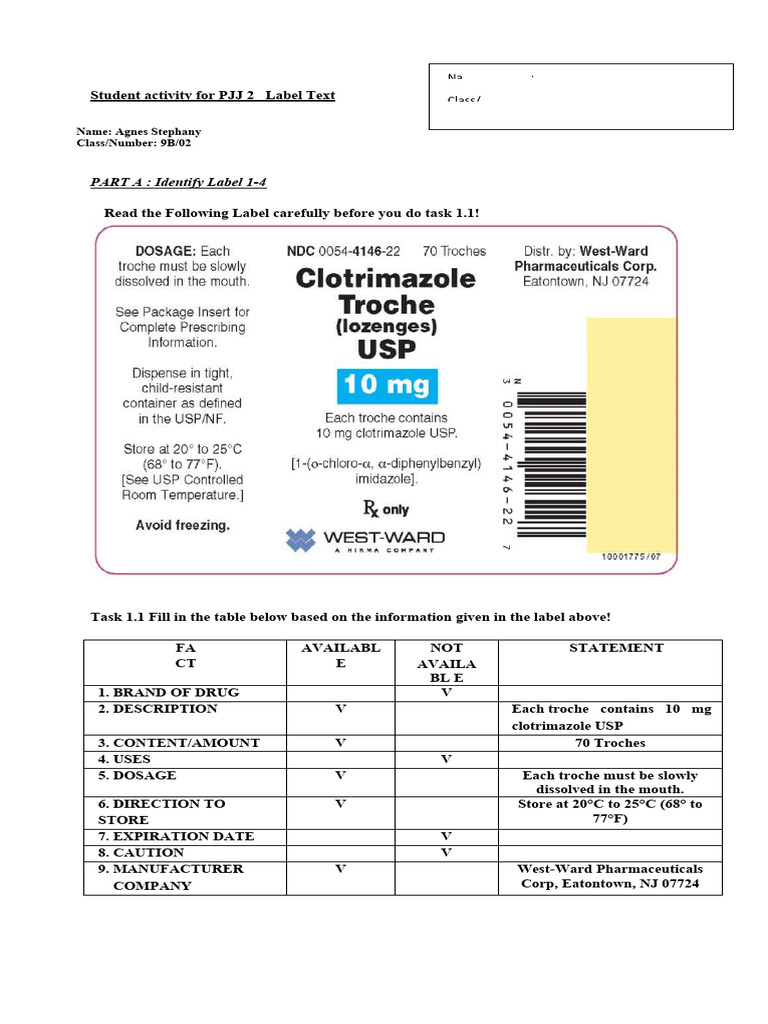 Label English Valentina | PDF