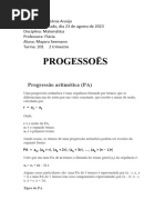Resumo de Fórmulas de PA e PG | PDF | Sequência | Matemática elementar