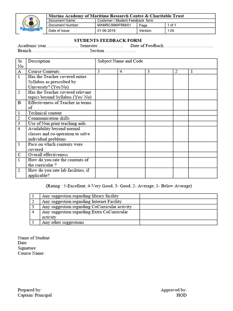 01 Customer Feedback | PDF