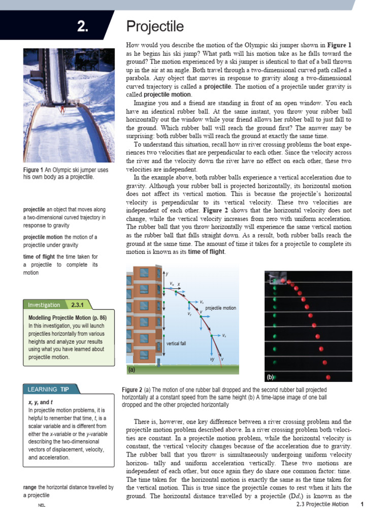 phys11_2_3 | PDF | Projectiles | Acceleration