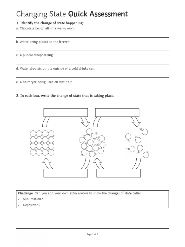 Changing State Questions | PDF
