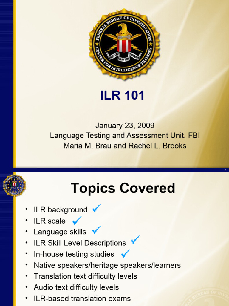 ILR Levels 101 | PDF | Reading Comprehension | Vocabulary