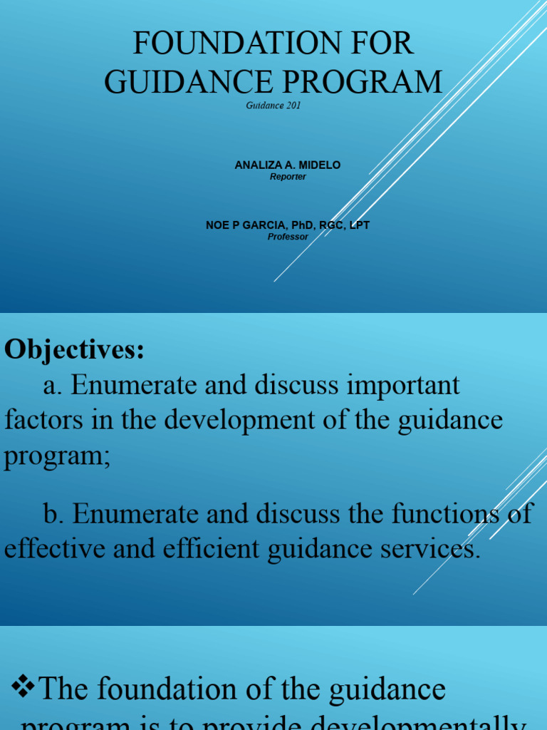 Guidance Program Development Essentials | PDF | Evaluation | Needs ...