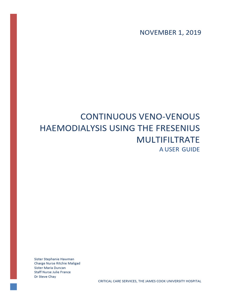 Ci-Ca Guide November 2019 | PDF | Hemodialysis | Medical Specialties
