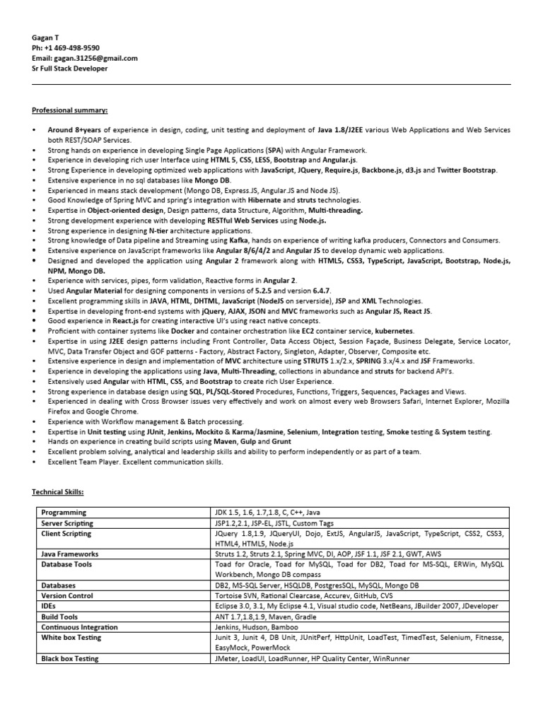 Gagan +Java+Full+Stack+Developer | PDF | J Query | Ajax (Programming) Gagan +Java+Full+Stack+Developer | PDF | J Query | Ajax (Programming)