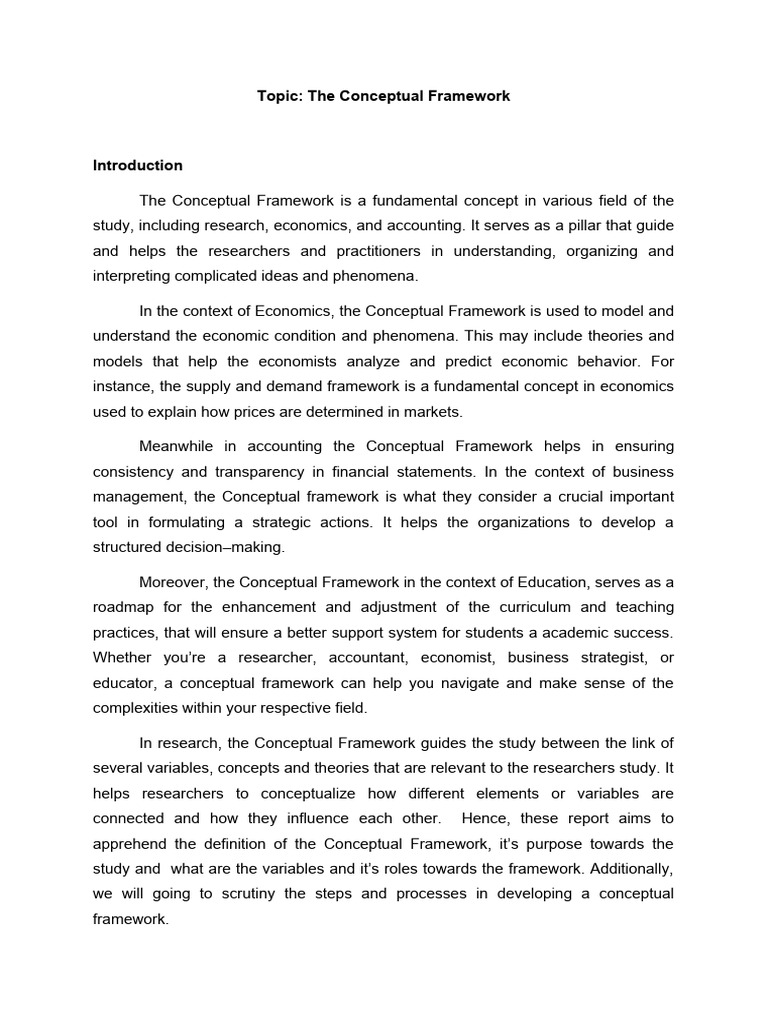 Conceptual Framework | PDF | Economics | Theory