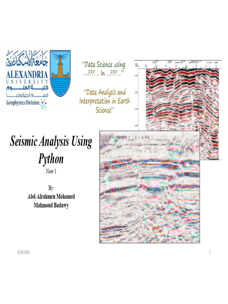 Seismic Visualisation Using Python Language - 240405 - 120657 | PDF | Source Code | Debugging