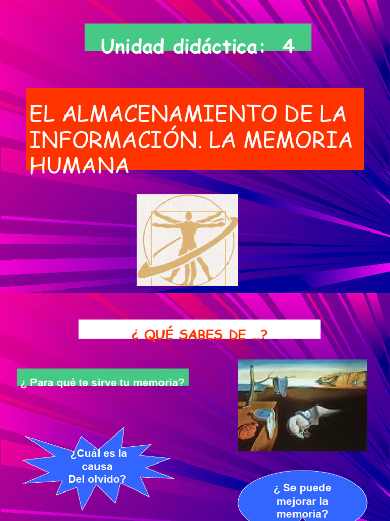 La Memoria Ppt Pdf Memoria Información