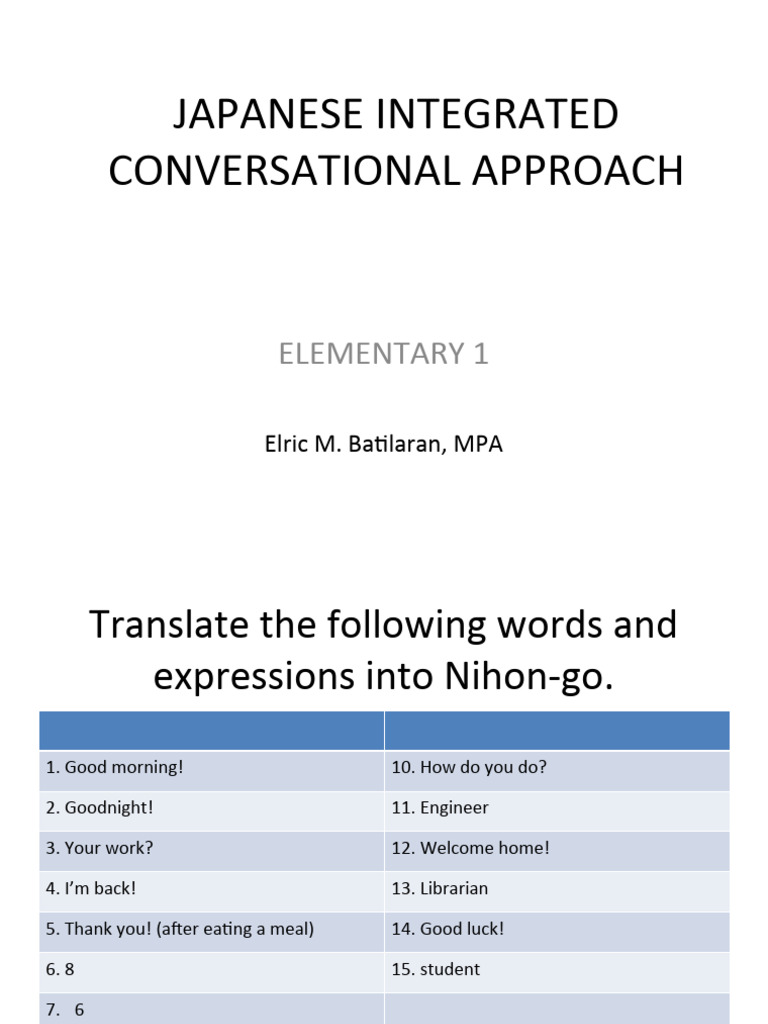 Japanese 1 Student | PDF | Japanese Language | Meat