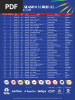 IPL Season Schedule 2025 | PDF | Sports | Cricket Competitions