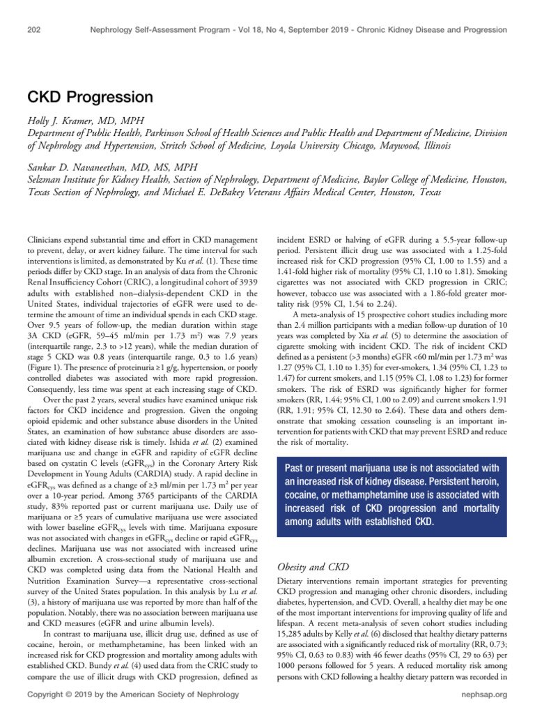 CKD Progression | PDF | Chronic Kidney Disease | Diseases And Disorders