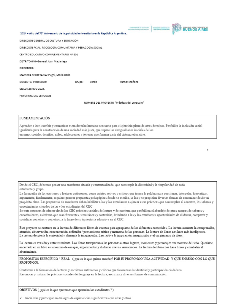 cec 2024 practicas | PDF | Comunicación | Maestros