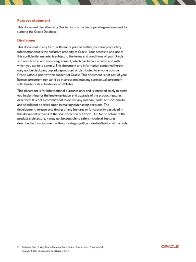 Oracle Database Runs Best On Pracle Linux 2 | PDF