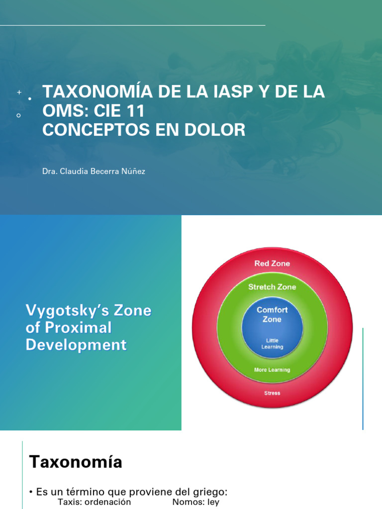02 Taxonomía de La IASP y de La OMS | PDF | Dolor | Enfermedades y ...