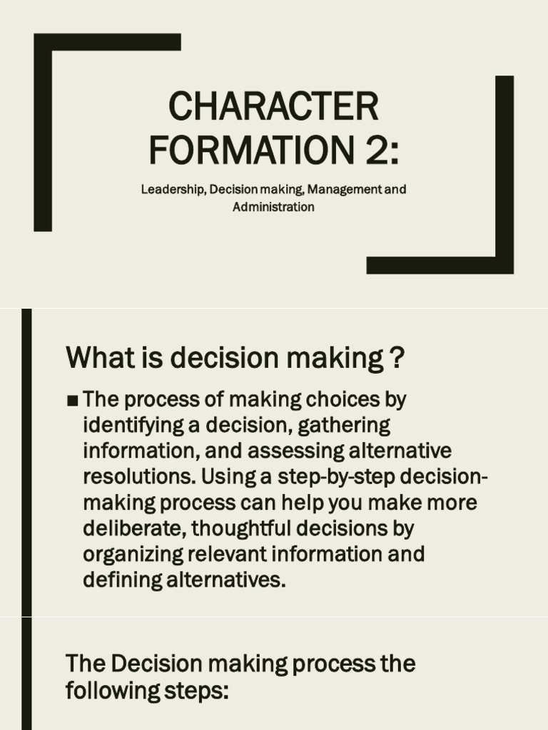 CFLM2 Character Formation 2 | PDF | Decision Making | Goal