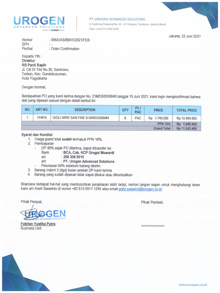 066 - OC Instrument Aesculap (Reguler) RS Panti Rapih | PDF