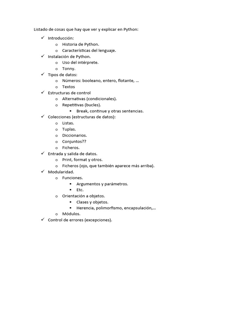 Cosas Que Ver en Python | PDF