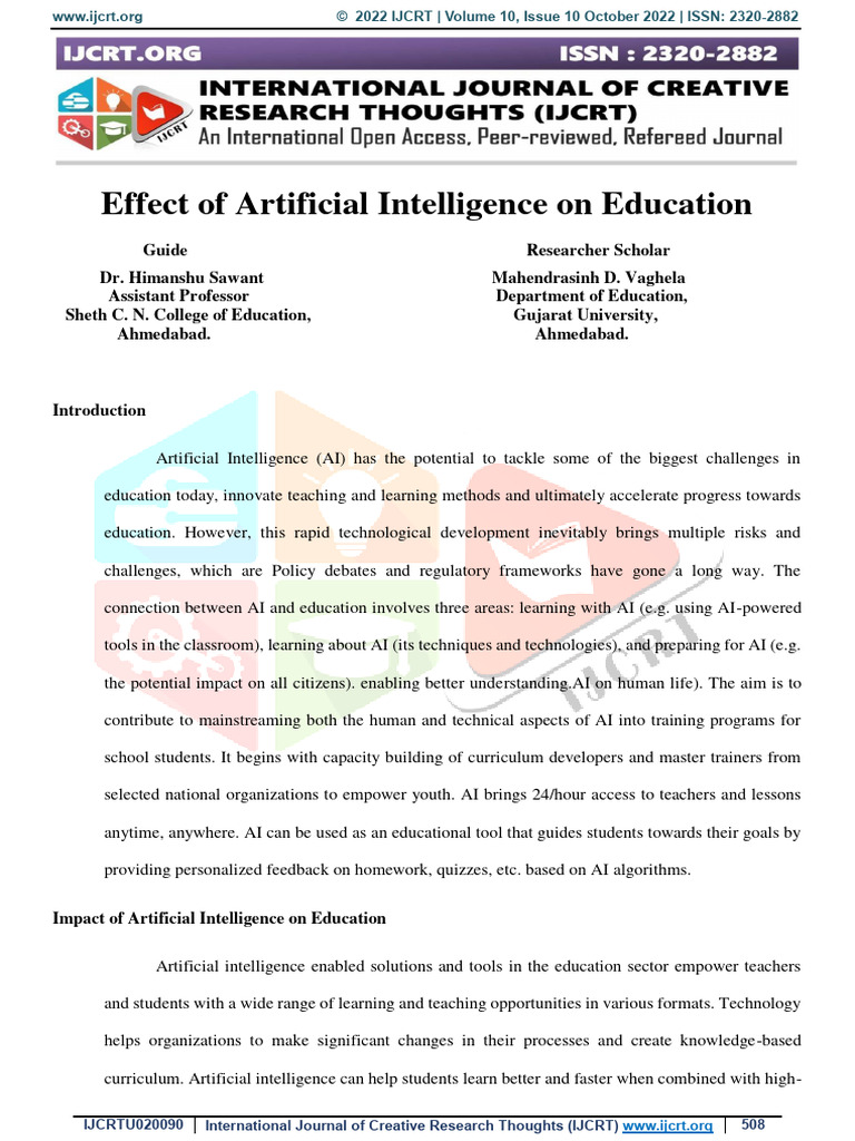 Advantages and Disadvantages of AI | PDF | Artificial Intelligence ...
