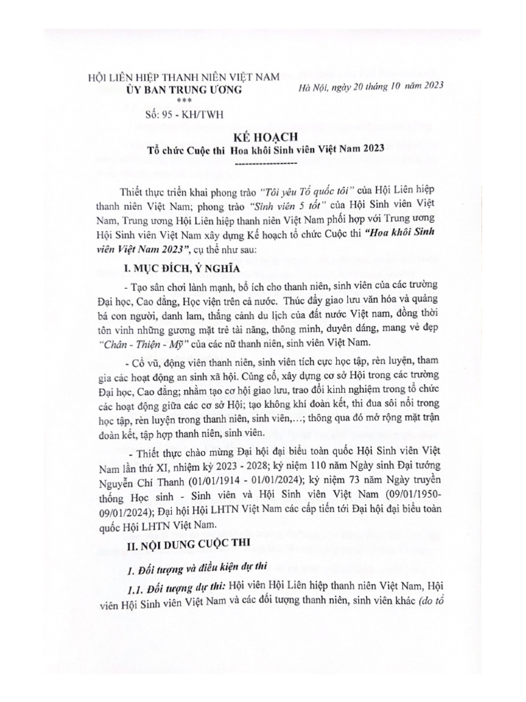 KH T CH C Hoa Khôi 2023 | PDF