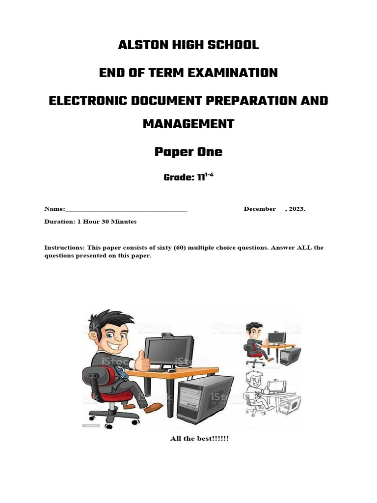 Electronic Document Prep Exam | PDF | Computer Hardware | Software