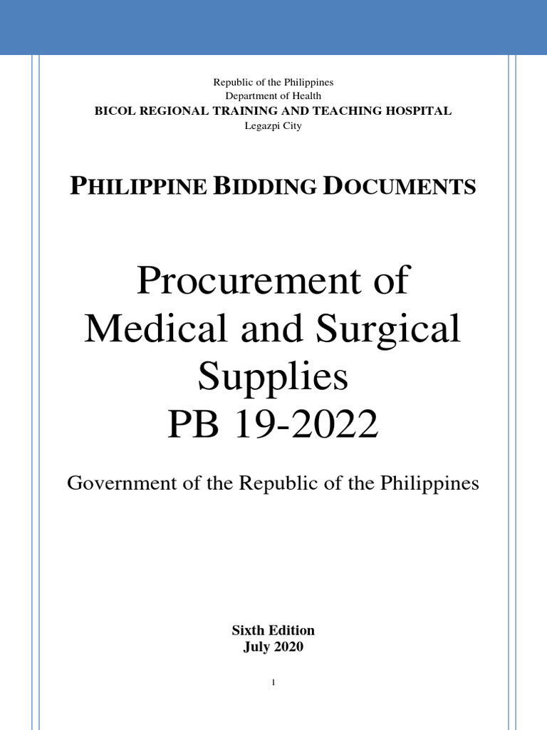 PB 19-Bidding Documents MS | PDF | Procurement