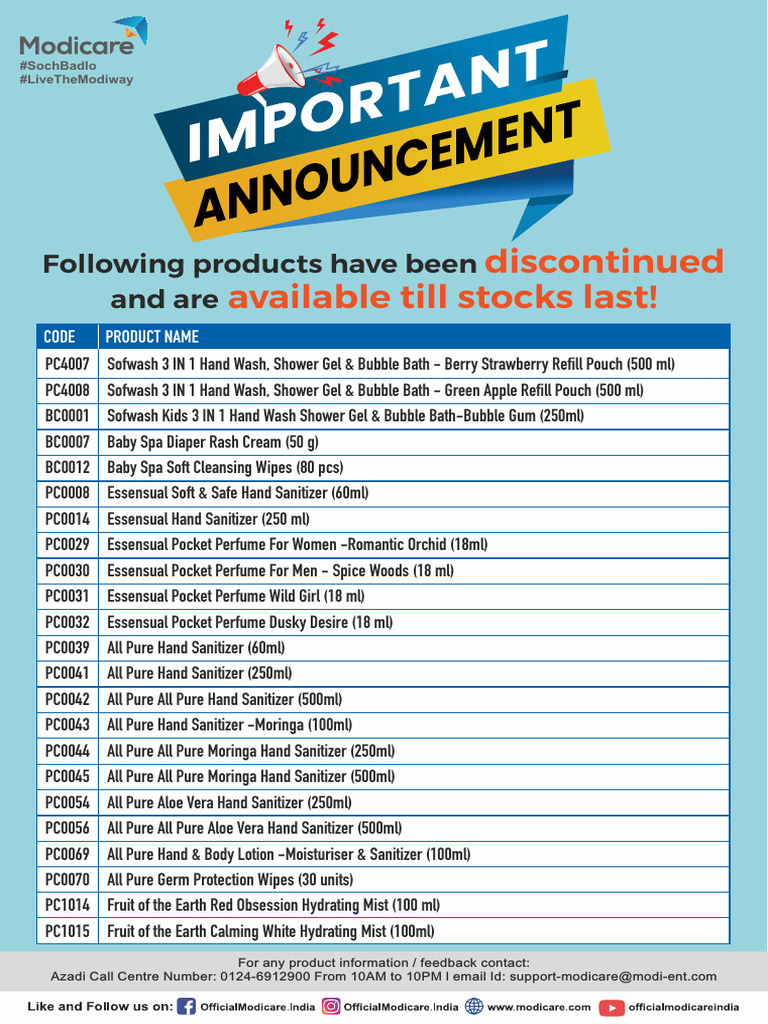 Important Announcement Till Stock Last Poster | PDF | Foods