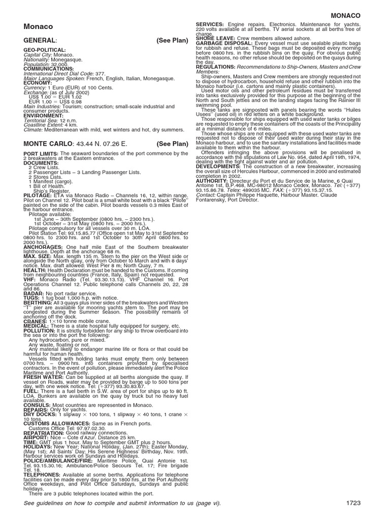 Monaco | Download Free PDF | Monaco | Coast