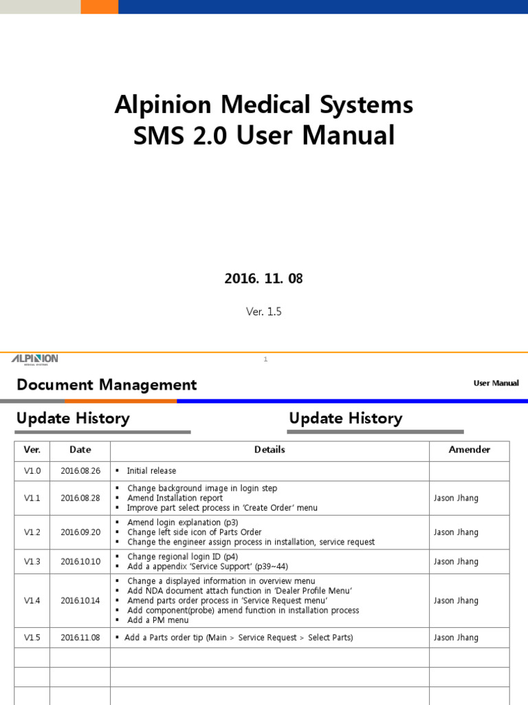 Alpinion SMS 2.0 User Manual Guide | PDF | Button (Computing) | Icon ...
