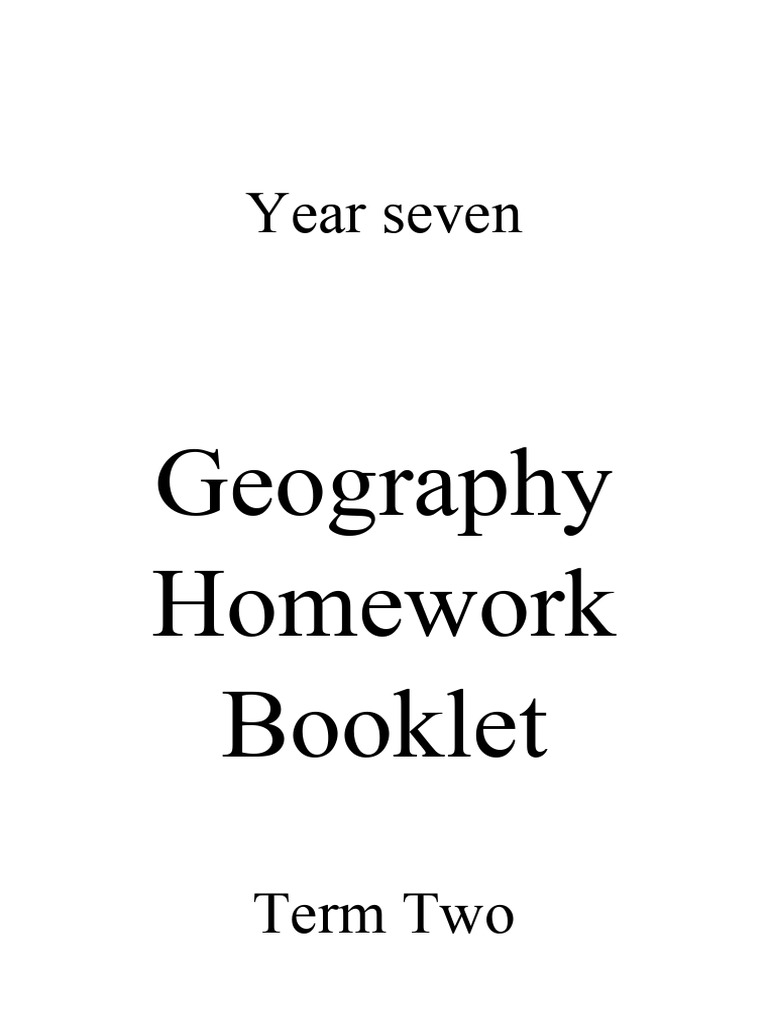 Year 7 Geography - Place and Liveability Homework Booklet | PDF | Earth Sciences