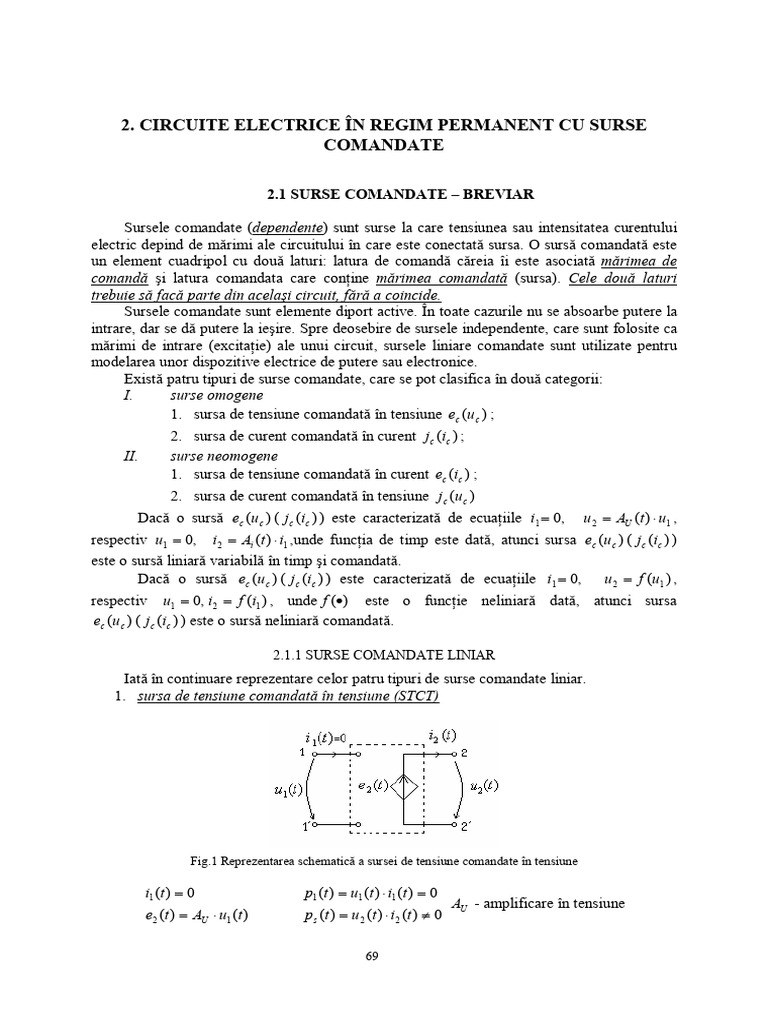 Circuite Cu Surse Comandate | PDF