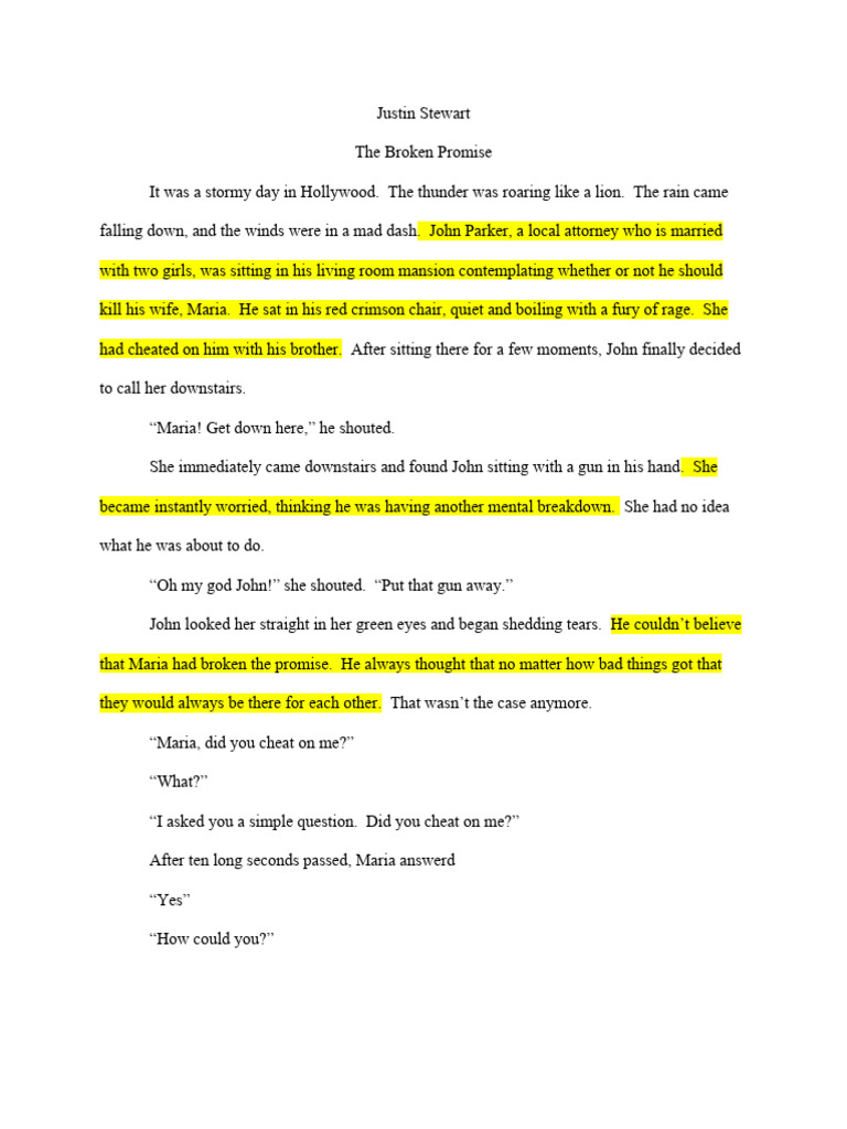 The Broken Promise (Short Story) | PDF