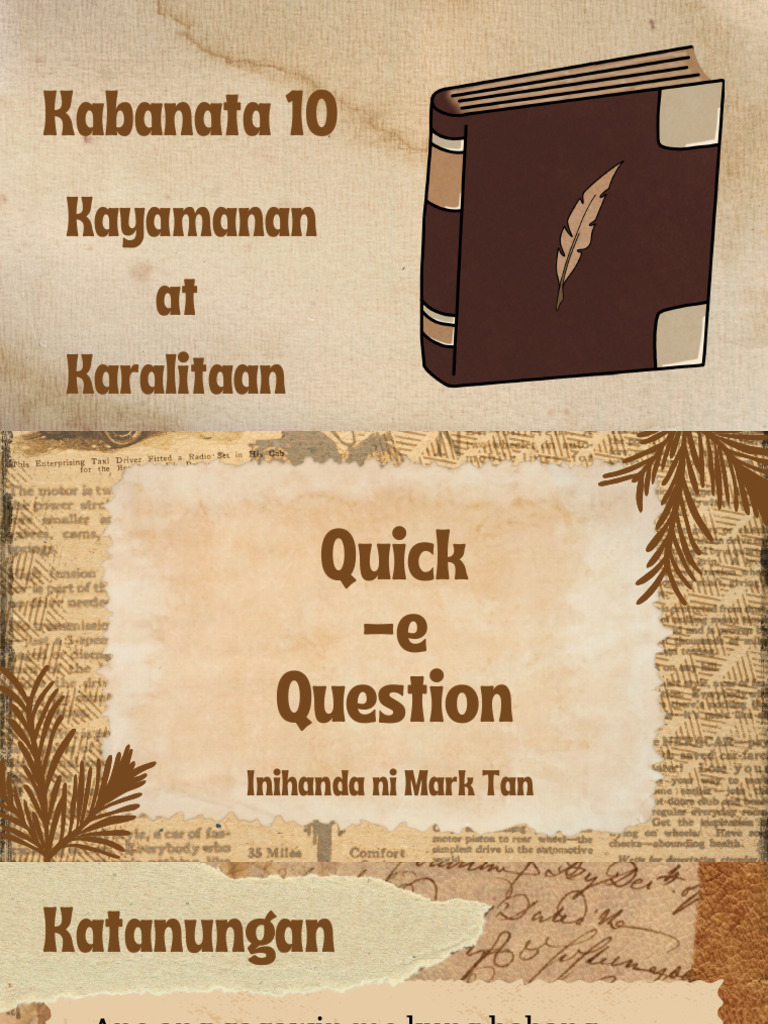 KABANATA 10 (KAYAMANAN AT KARALITAAN) Ulat Ni Mark Alden Tan | PDF