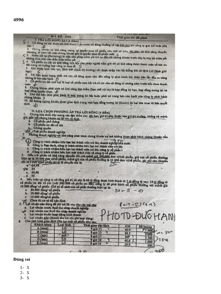 ôn tập ttck | PDF