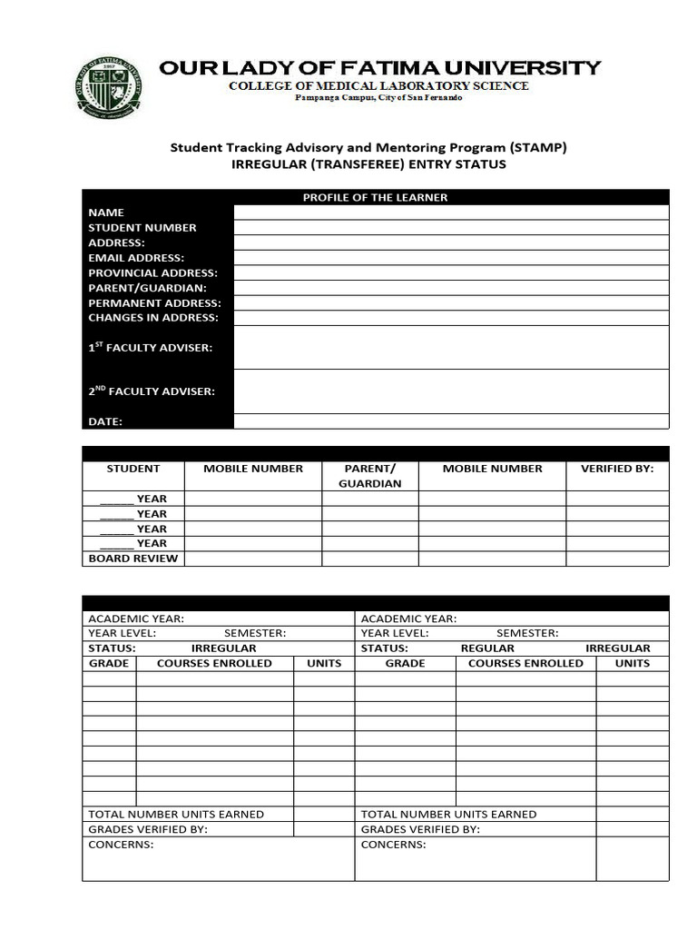 Student Academic Tracking Form | PDF | Academia | Educational Institutions