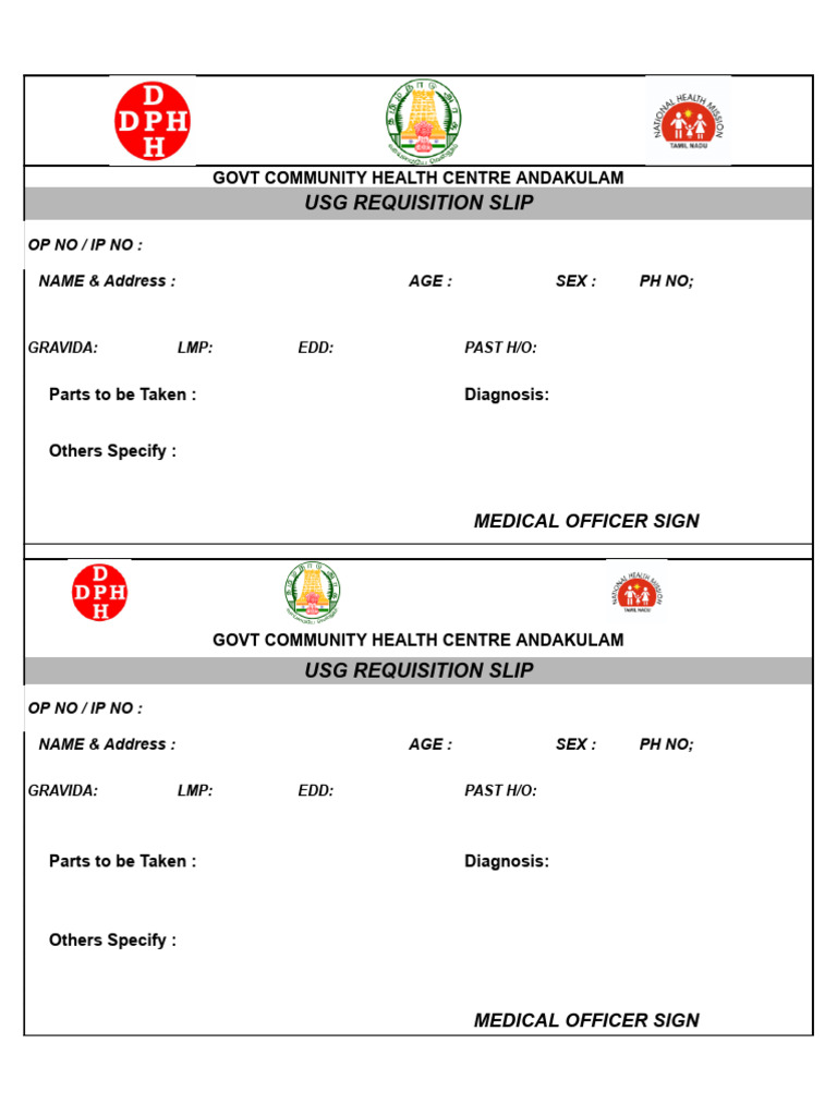 Usg Request Slip | PDF