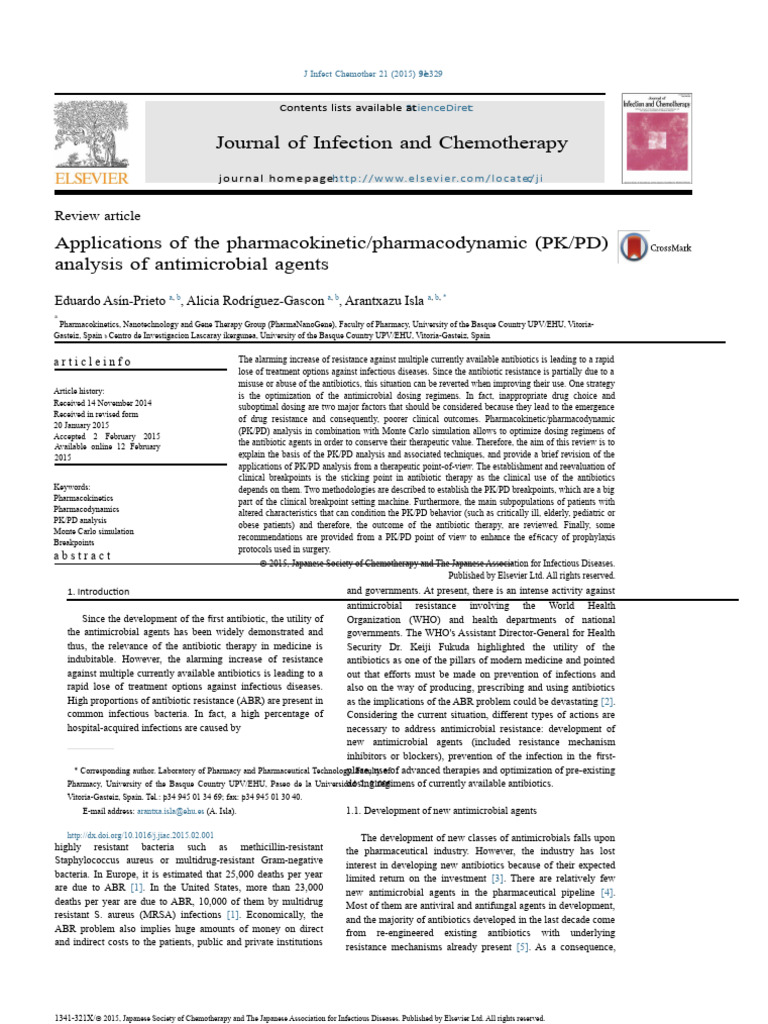 Journal of Infection and Chemotherapy | PDF | Antimicrobial Resistance ...